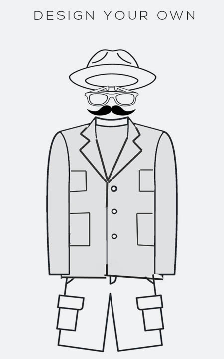 Safari Suits - Custom made in Wool, Cotton, Linen Fabrics