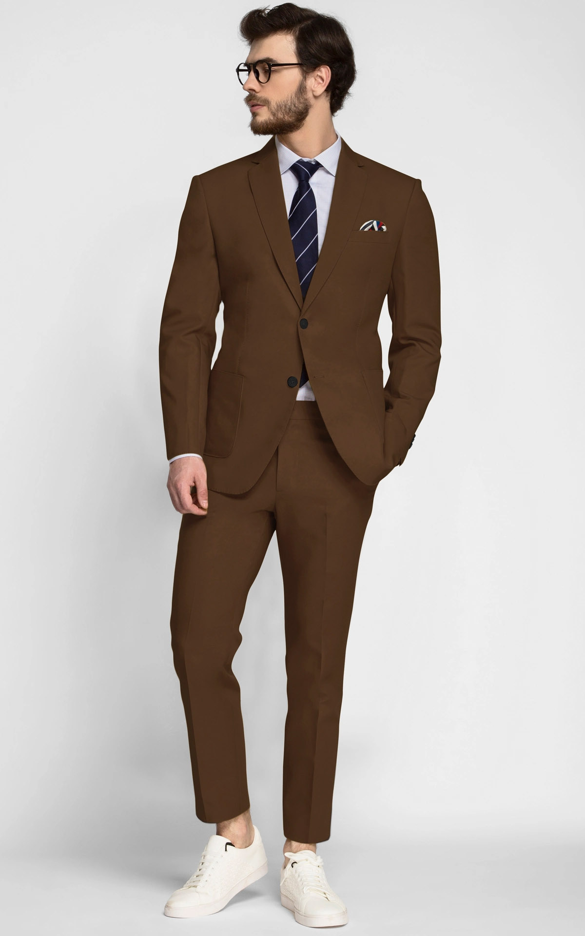 Slate Gray Cotton Suit | Sustainable Custom Menswear by A.I.