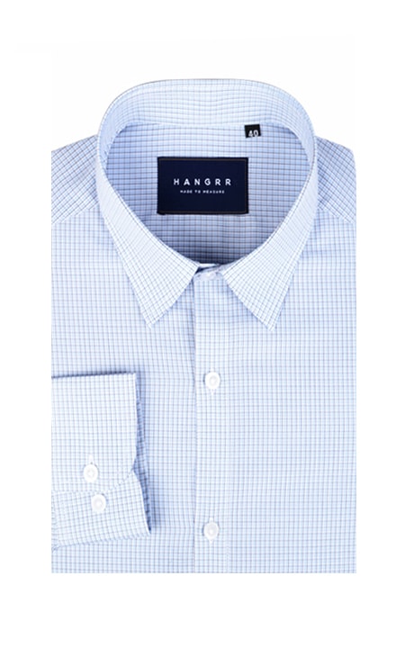 Striped Blue Print Shirt | Sustainable Custom Menswear by A.I.